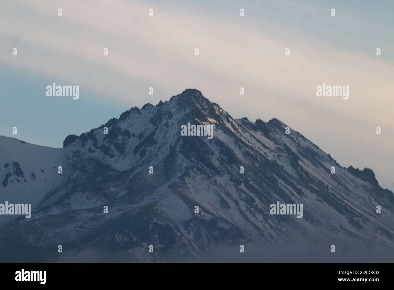 Aerial view taken whit a drone of the Nevado de Toluca volcano, also ...