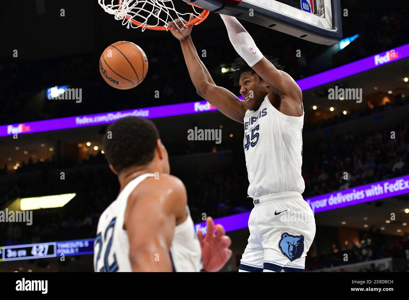 Memphis Grizzlies forward GG Jackson II dunks in the second half of an ...
