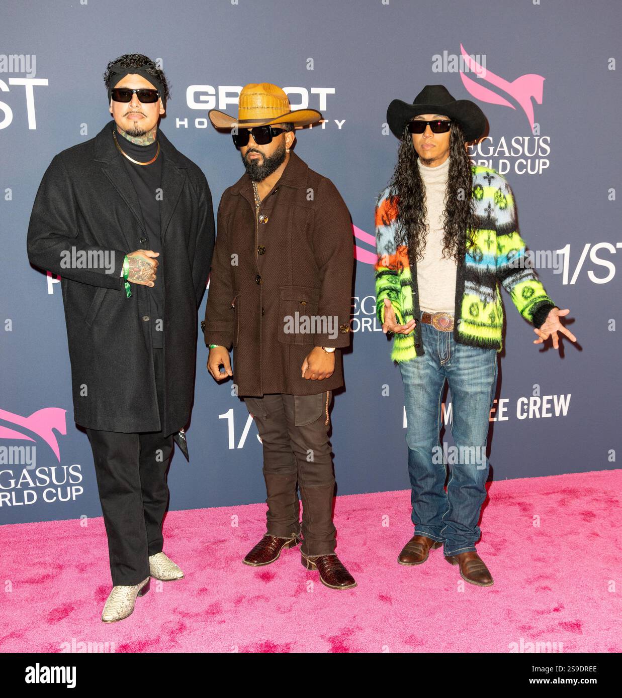 HALLANDALE, FLORIDA - JANUARY 25: Compton Cowboys attends Pegasus World ...