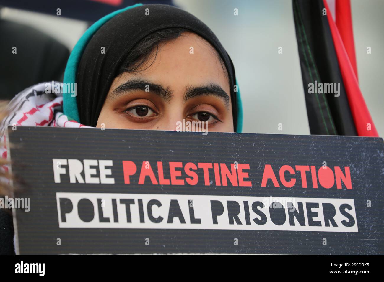 January 25, 2025, Manchester, England, United Kingdom: A supporter on ...