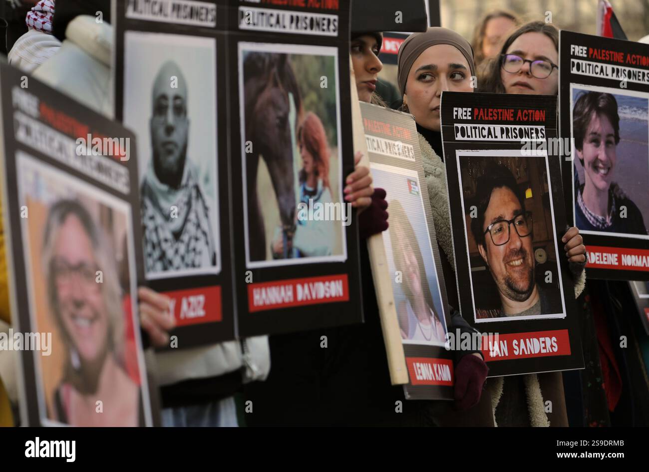January 25, 2025, Manchester, England, United Kingdom: Supporters hold ...