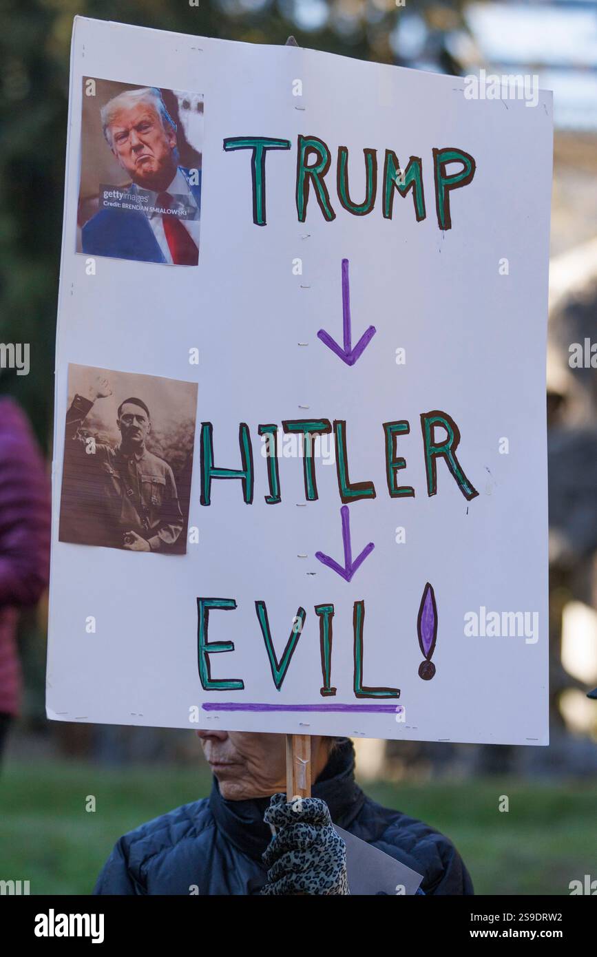 About 150 people gathered and then marched in downtown Portland, Oregon ...