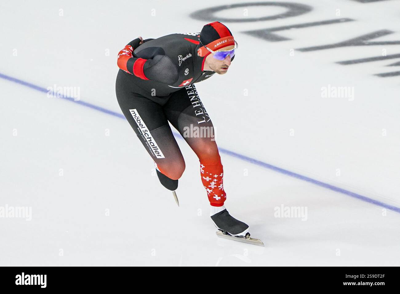 CALGARY, CANADA - JANUARY 25: Livio Wenger of Switzerland competing ...