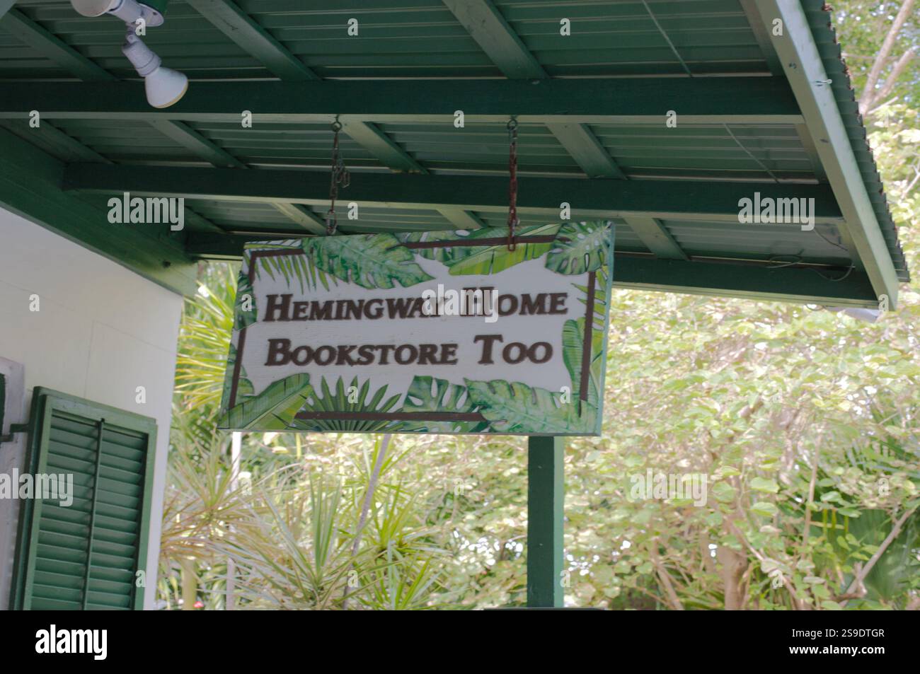 The Hemingway Home and Museum hanging sign for the bookstore. Editorial ...