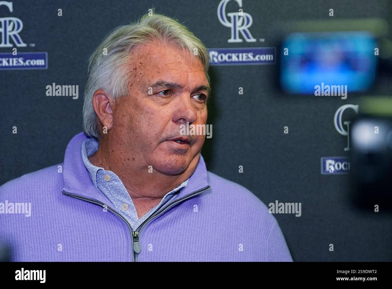 Colorado Rockies general manager Bill Schmidt responds to question ...
