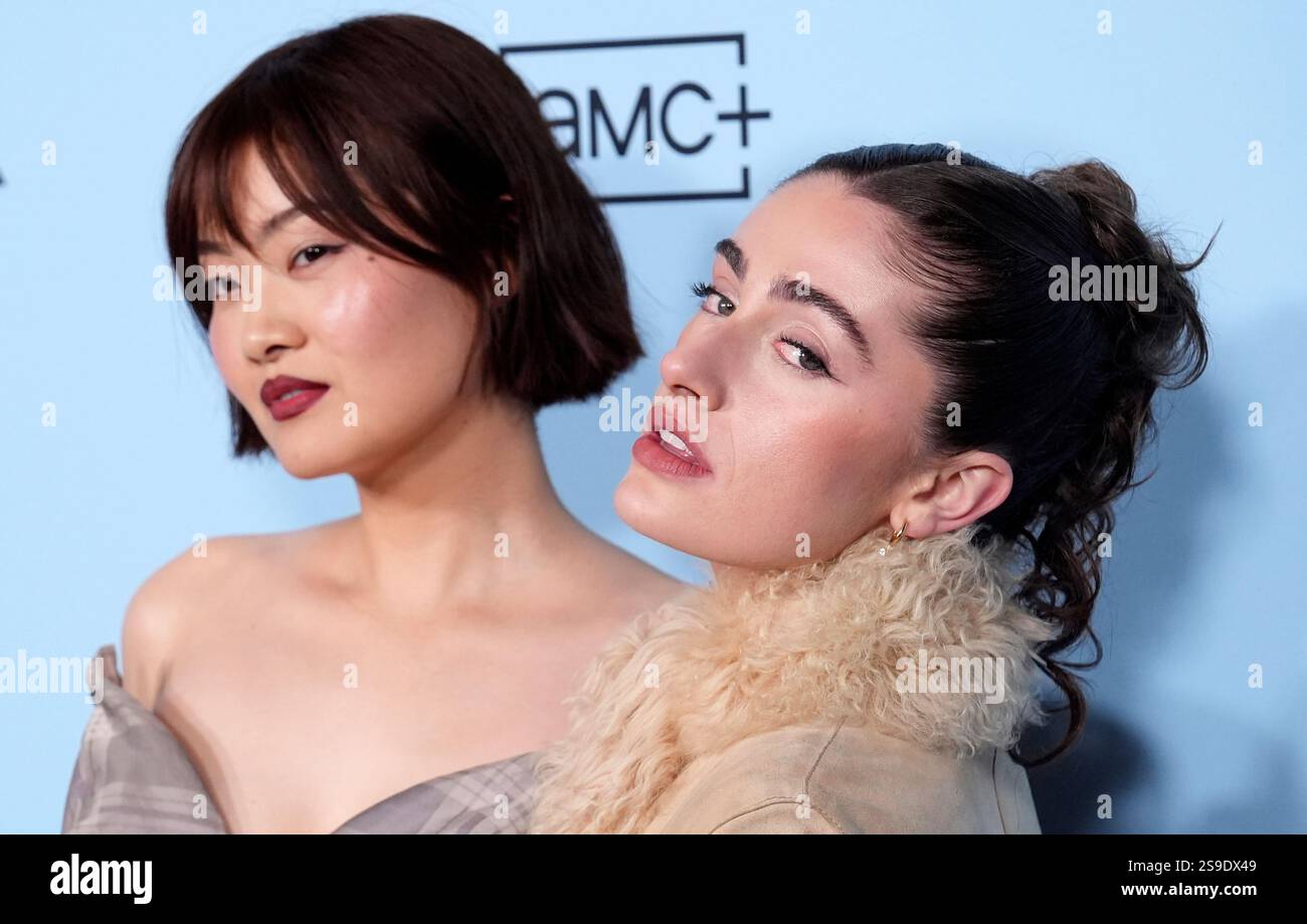 Katarina Zhu, left, writer/director/cast member of "Bunnylovr," poses ...