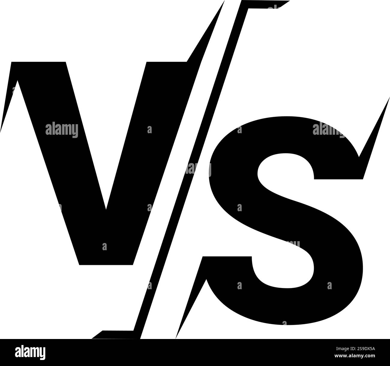 VS versus letters vector logo icon. VS versus symbol for confrontation or opposition design ...