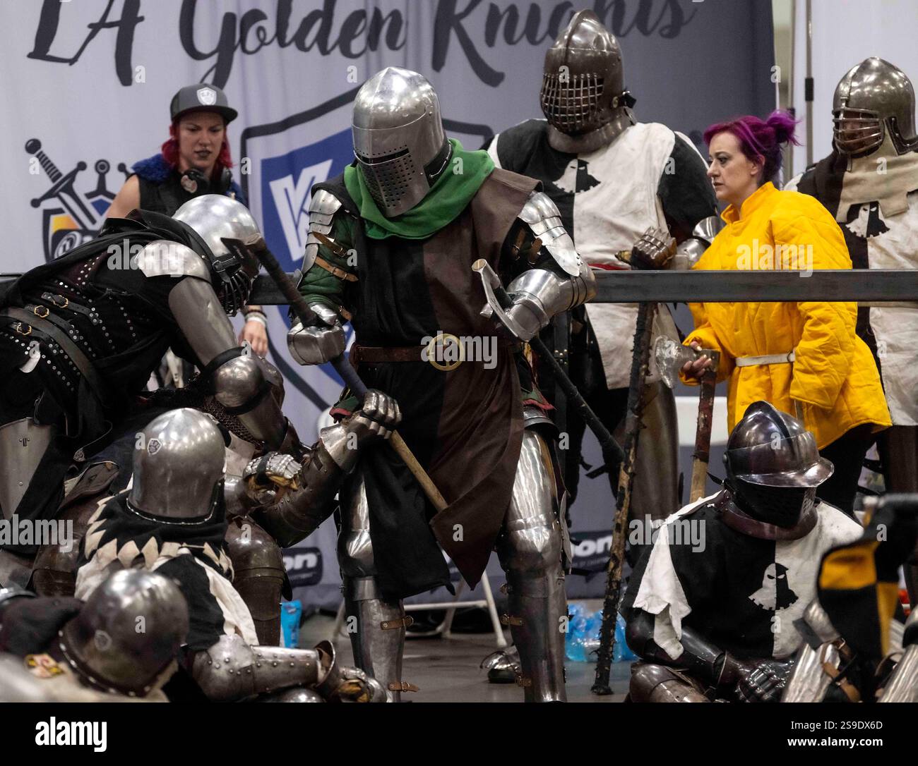 January 25, 2025 - Los Angeles, California, USA - The Knight Fighting ...