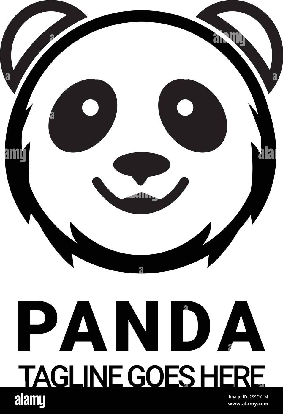 Black And White Panda Logo Panda Logos Vector Images | Depositphotos