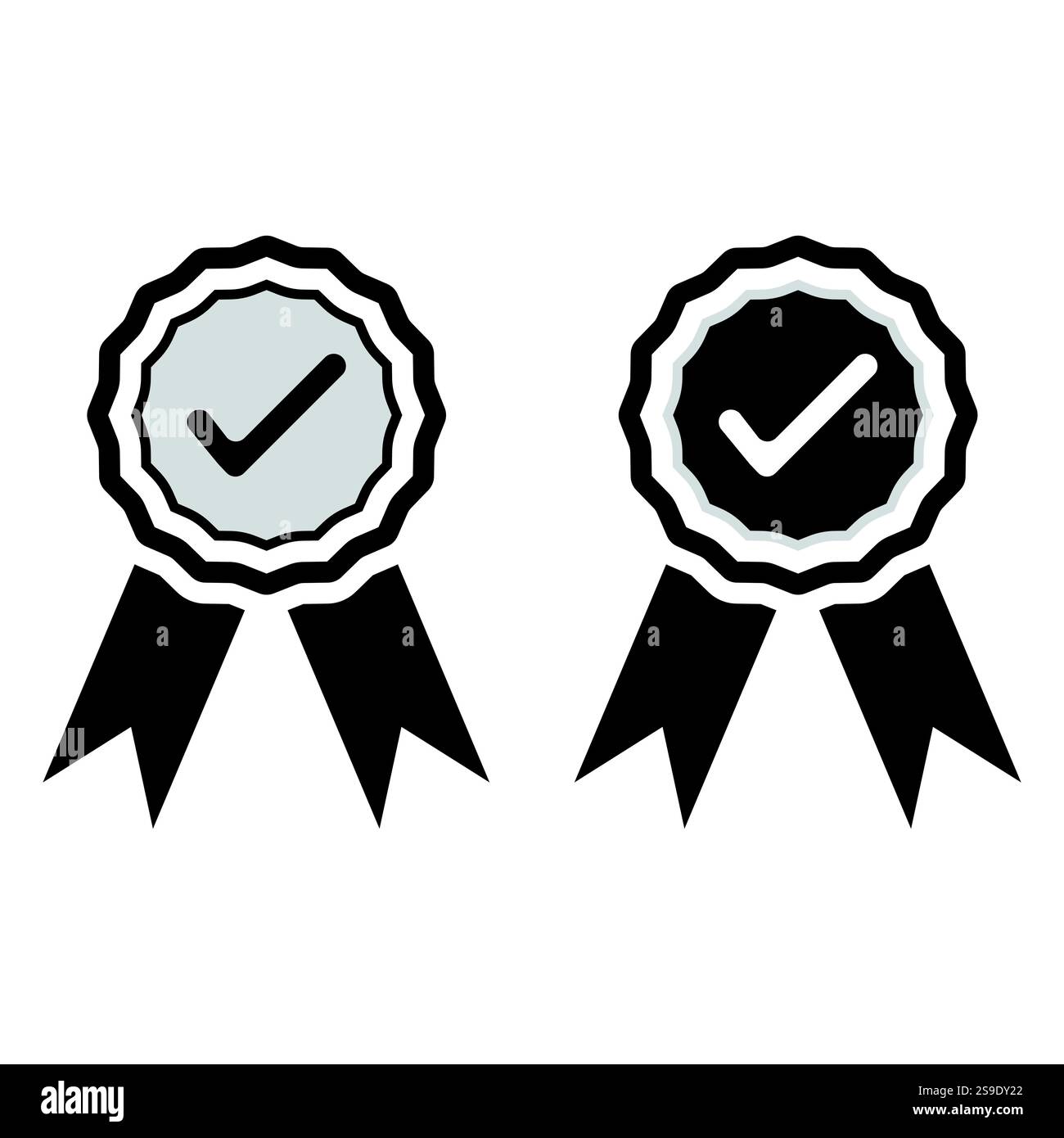Approved or certification icon. Quality production sign. Confirmatory ...
