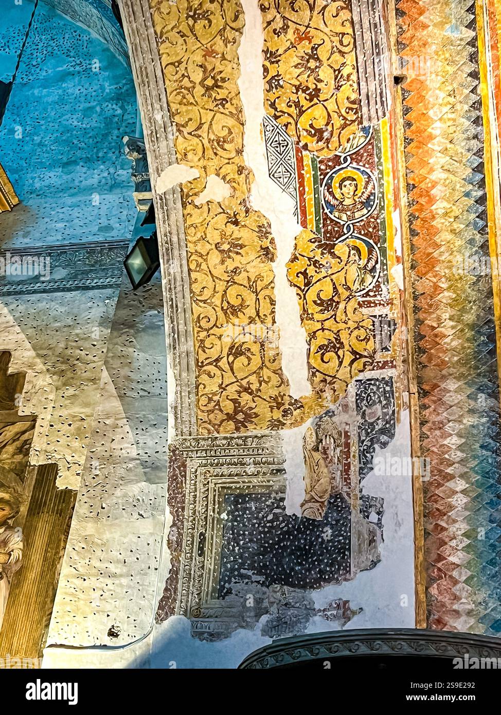 Inside view in Duomo Vecchio, The Old Cathedral, in Brescia city, Italy ...