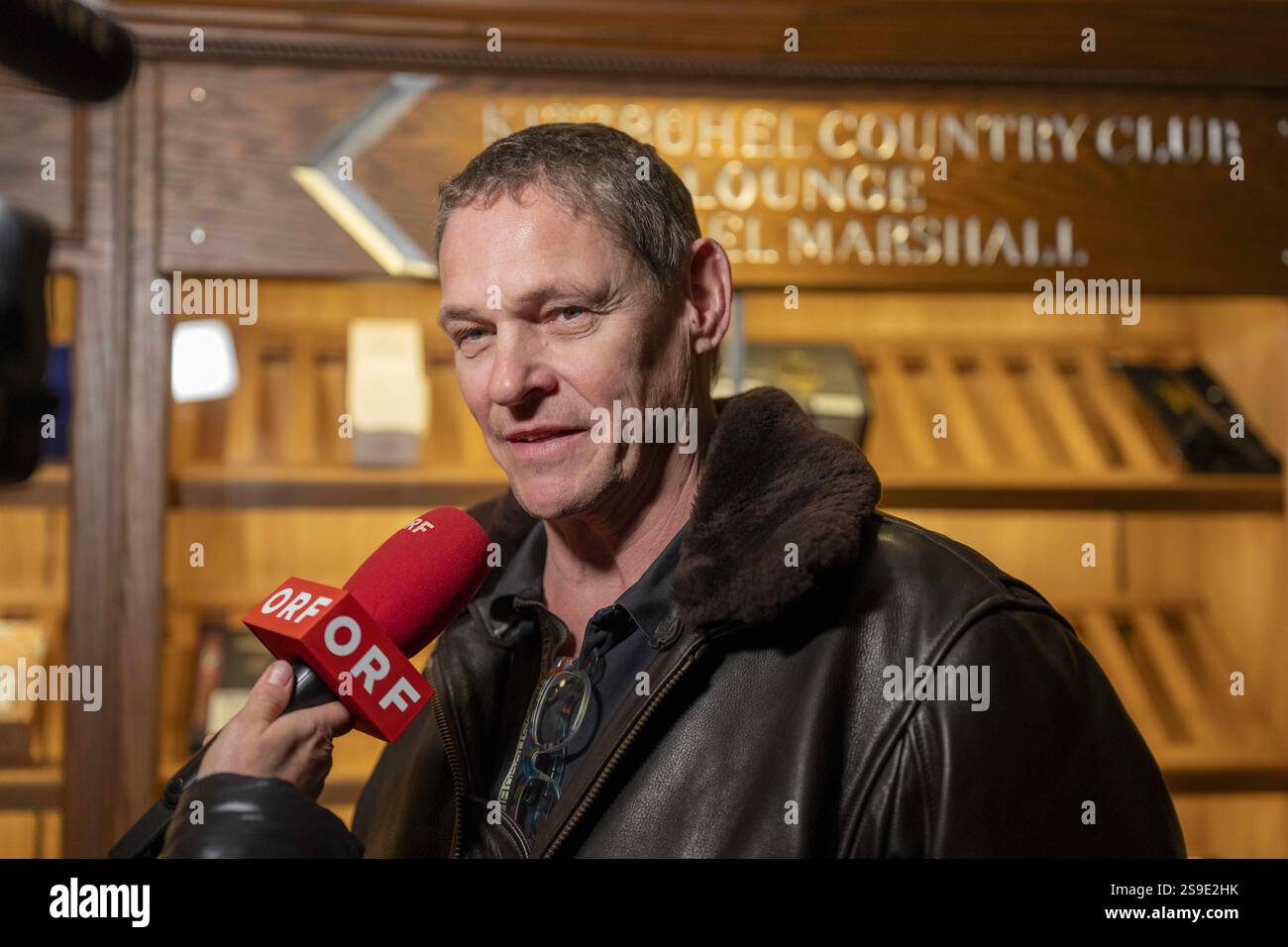 KITZBUEHEL, AUSTRIA - JANUARY 25: photographer Ferdinand Krainer of Austria during an Interview ...