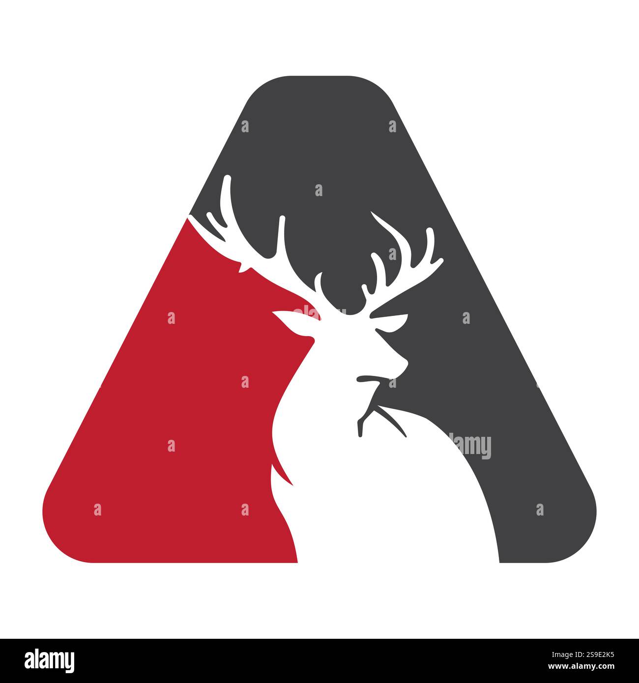 Initial Monogram Letter A Deer Logo Design Vector Template Stock Vector ...