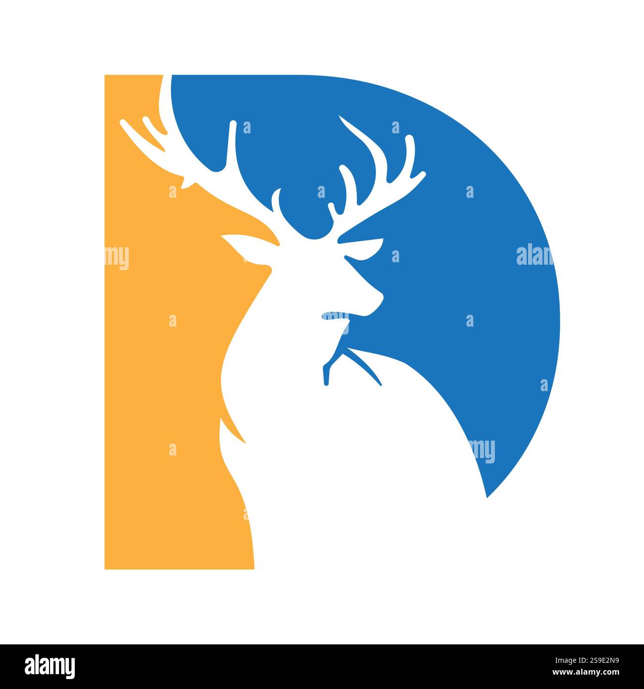 Initial Monogram Letter D Deer Logo Design Vector Template Stock Vector ...
