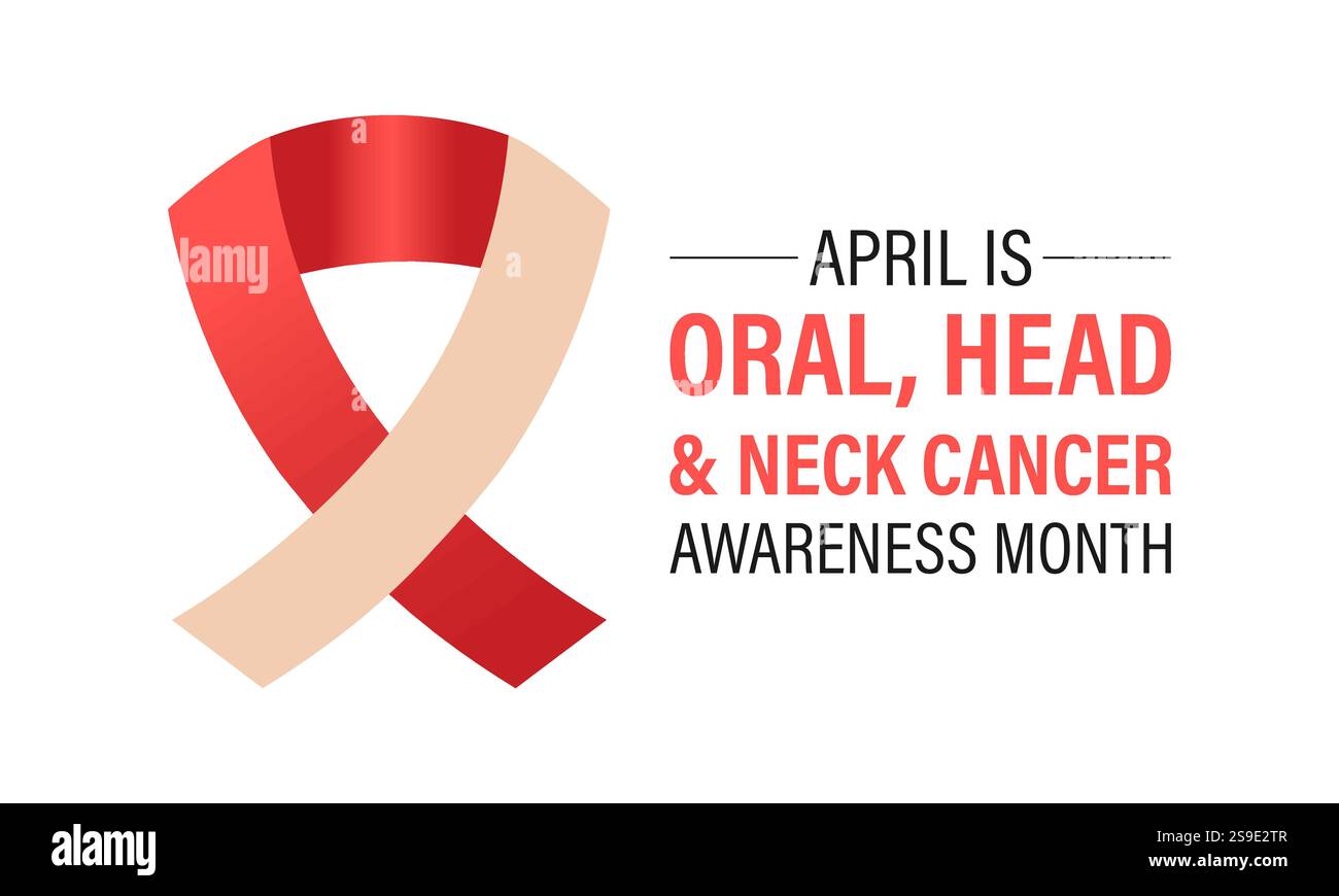 Head and Neck Cancer Awareness month is april Calligraphy Poster Vector ...