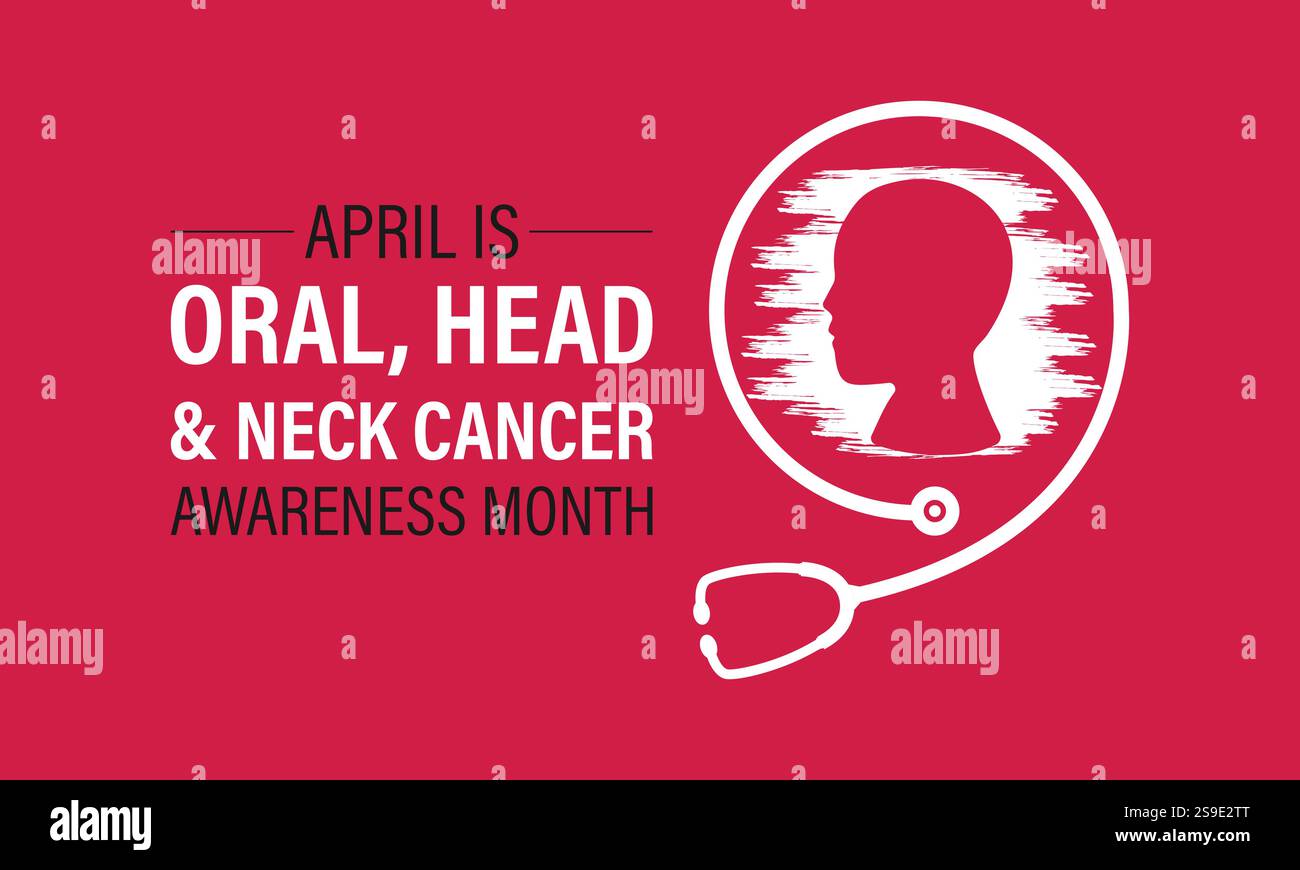 Head and Neck Cancer Awareness month is april Calligraphy Poster Vector ...