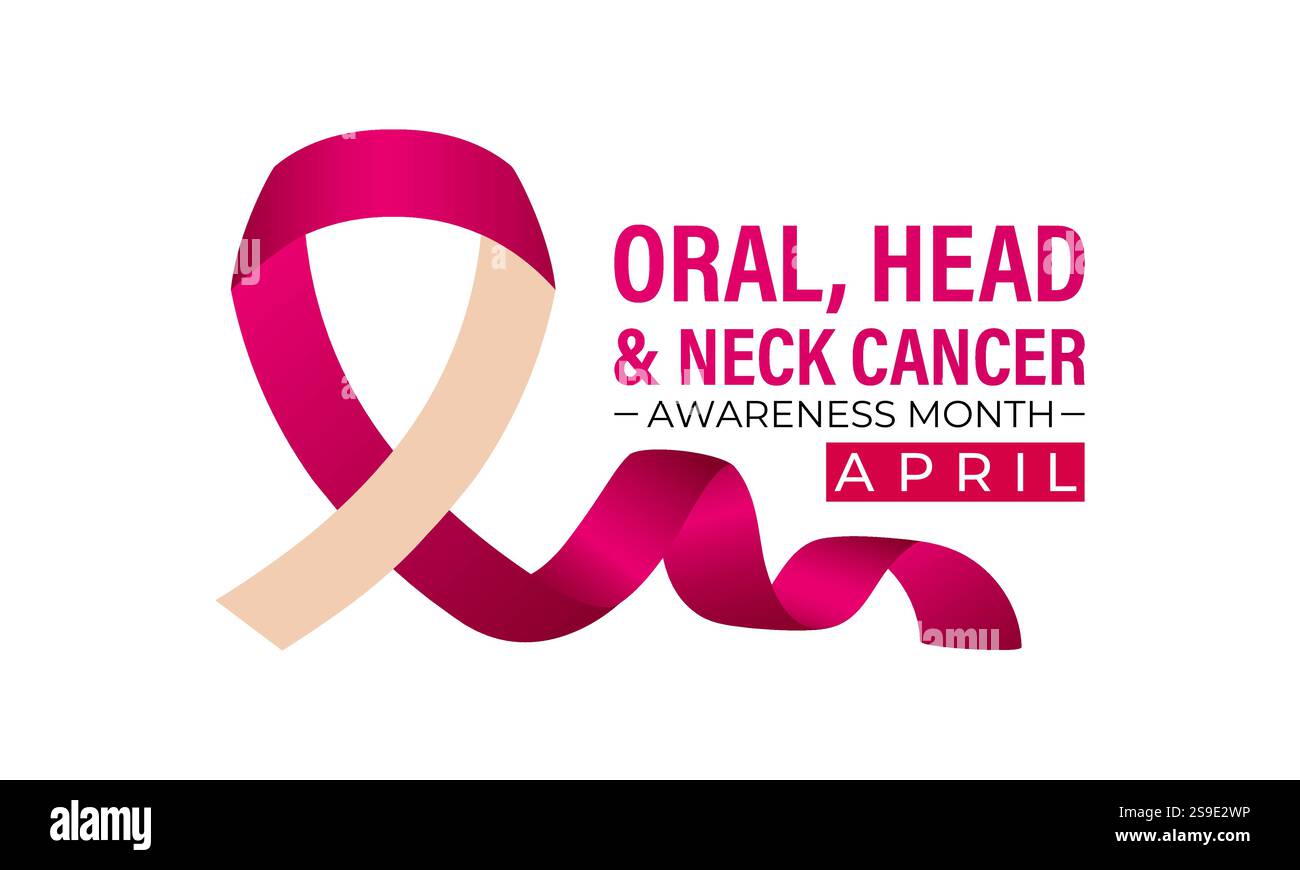 Head and Neck Cancer Awareness month is april Calligraphy Poster Vector ...