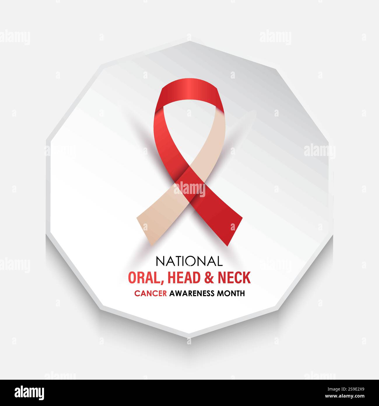 Head and Neck Cancer Awareness month is april Calligraphy Poster Vector ...