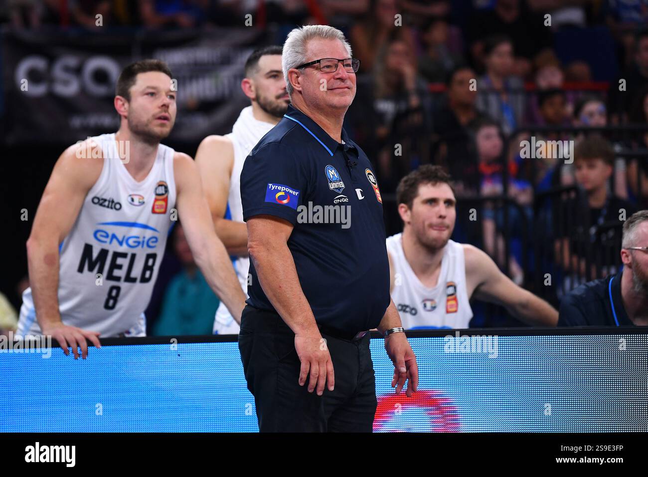 Melbourne coach Dean Vickerman looks on during the NBL Round 18 match ...