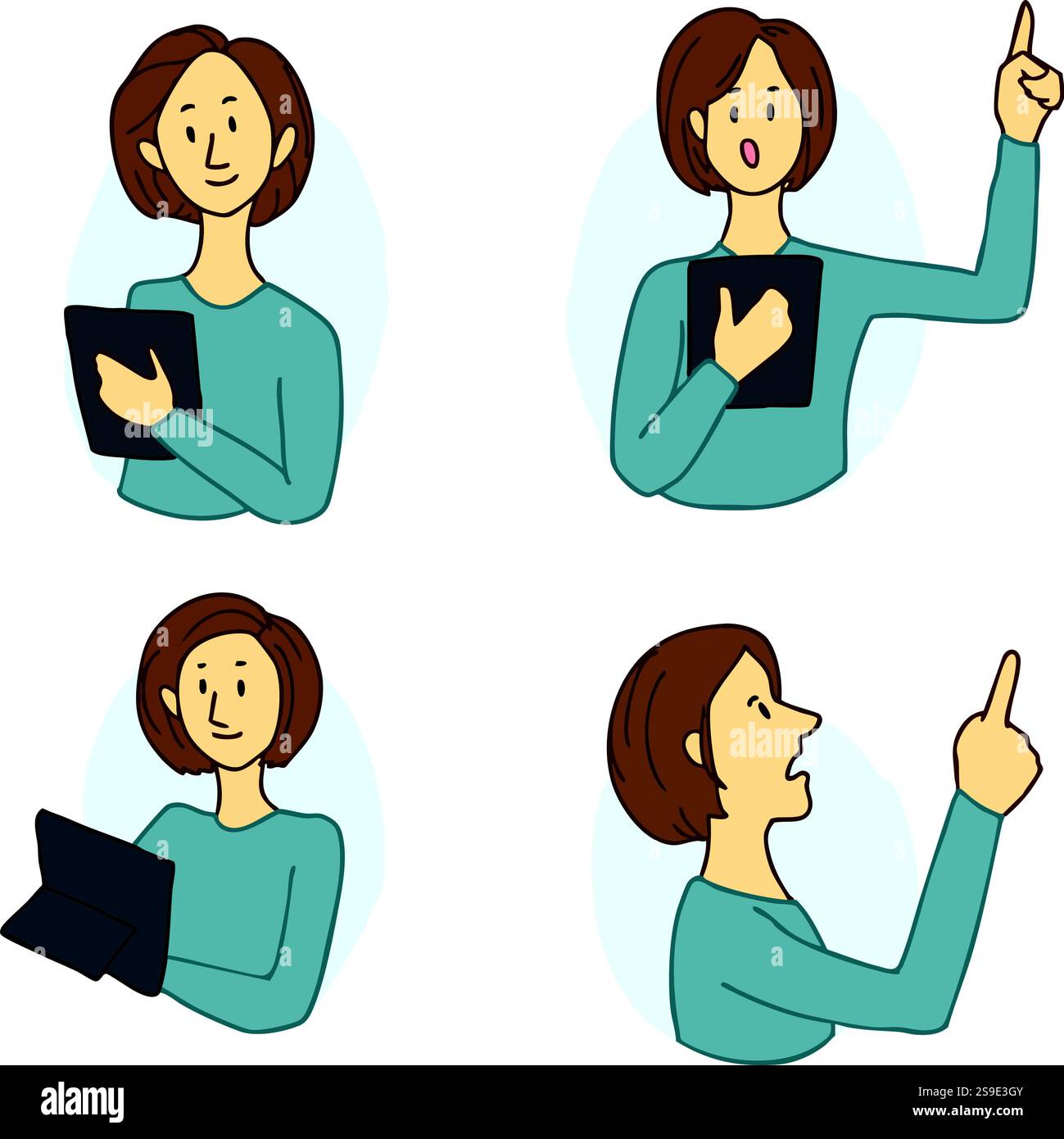 Presentation icon female male Stock Vector Images - Alamy