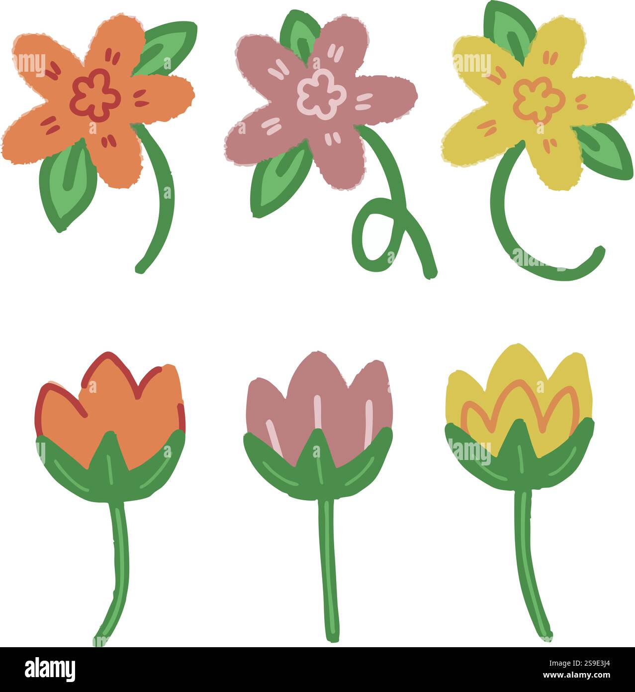 Aesthetic flower icon vector art by garlic mystudio Stock Vector Image ...