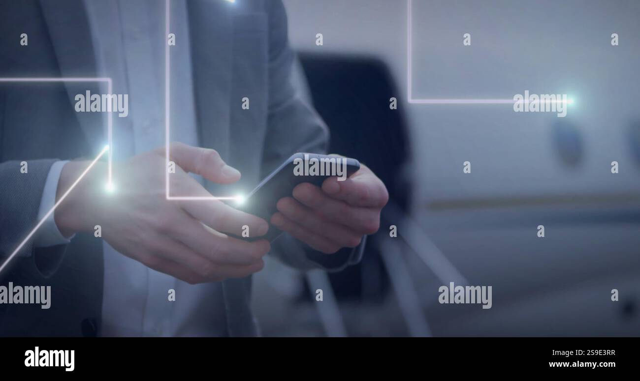 Person interacting touchscreen device hi-res stock photography and ...