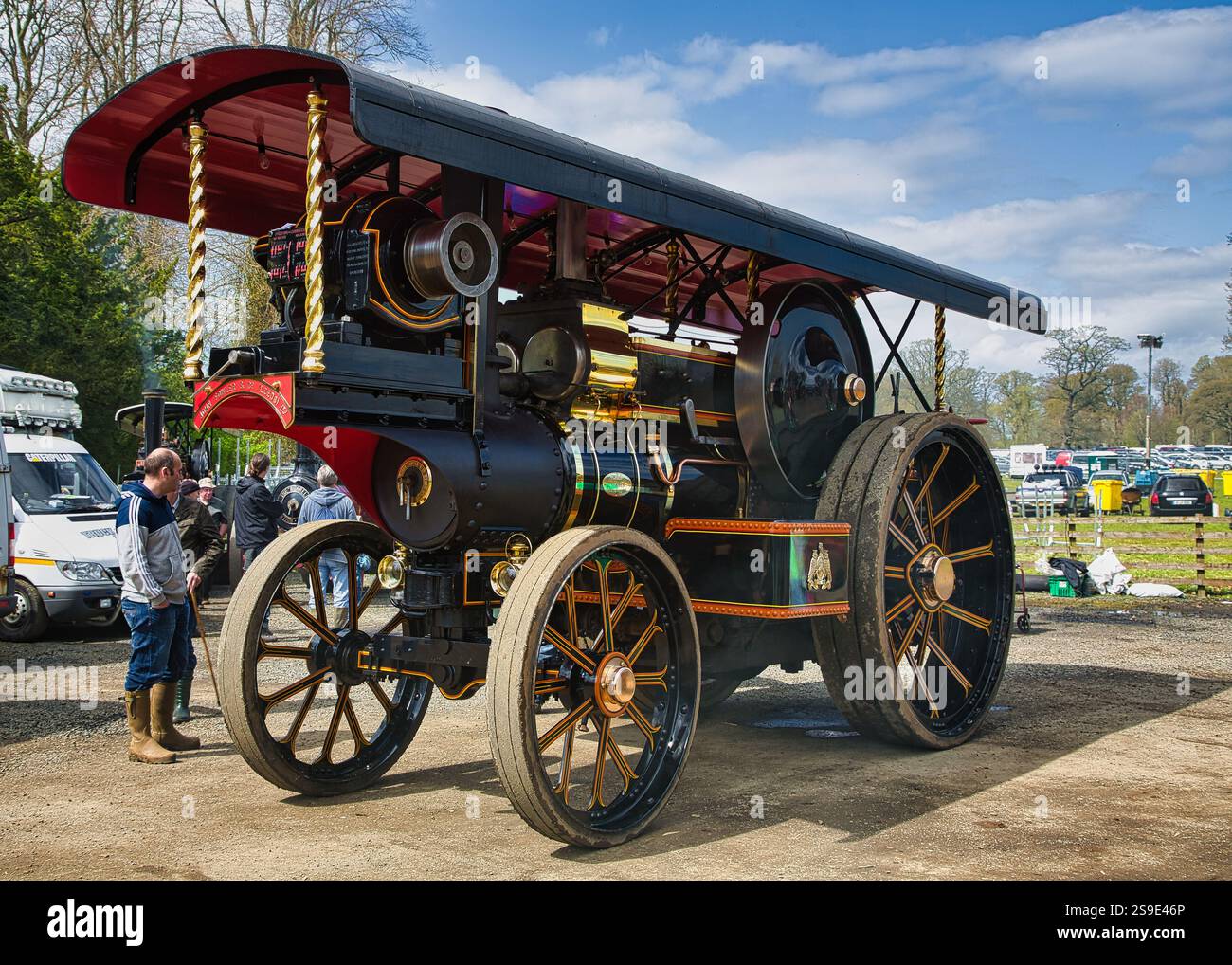 Restored steam traction engine Stock Photo - Alamy