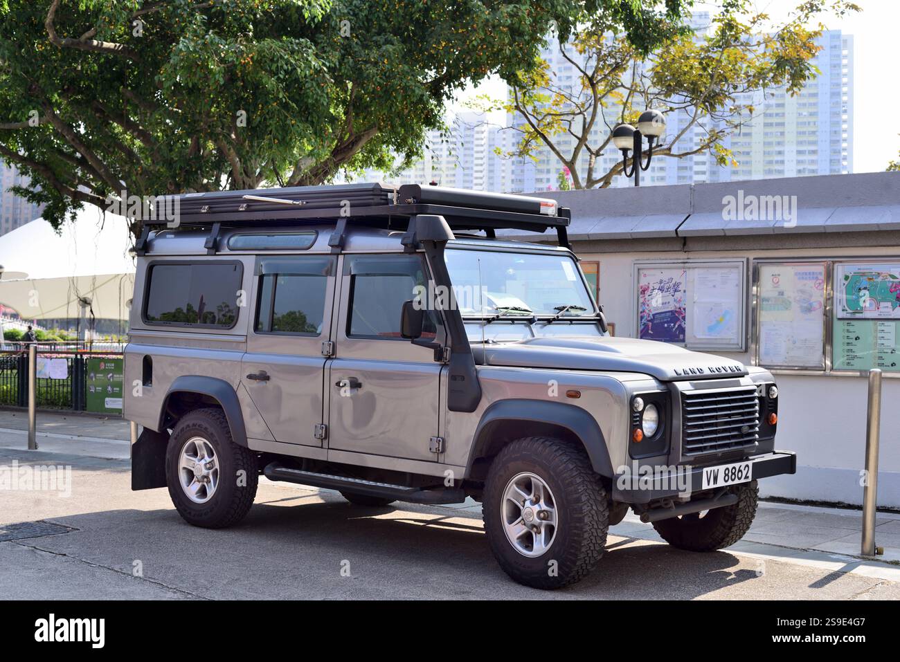 Classic Land Rover Defender 110 Stock Photo - Alamy