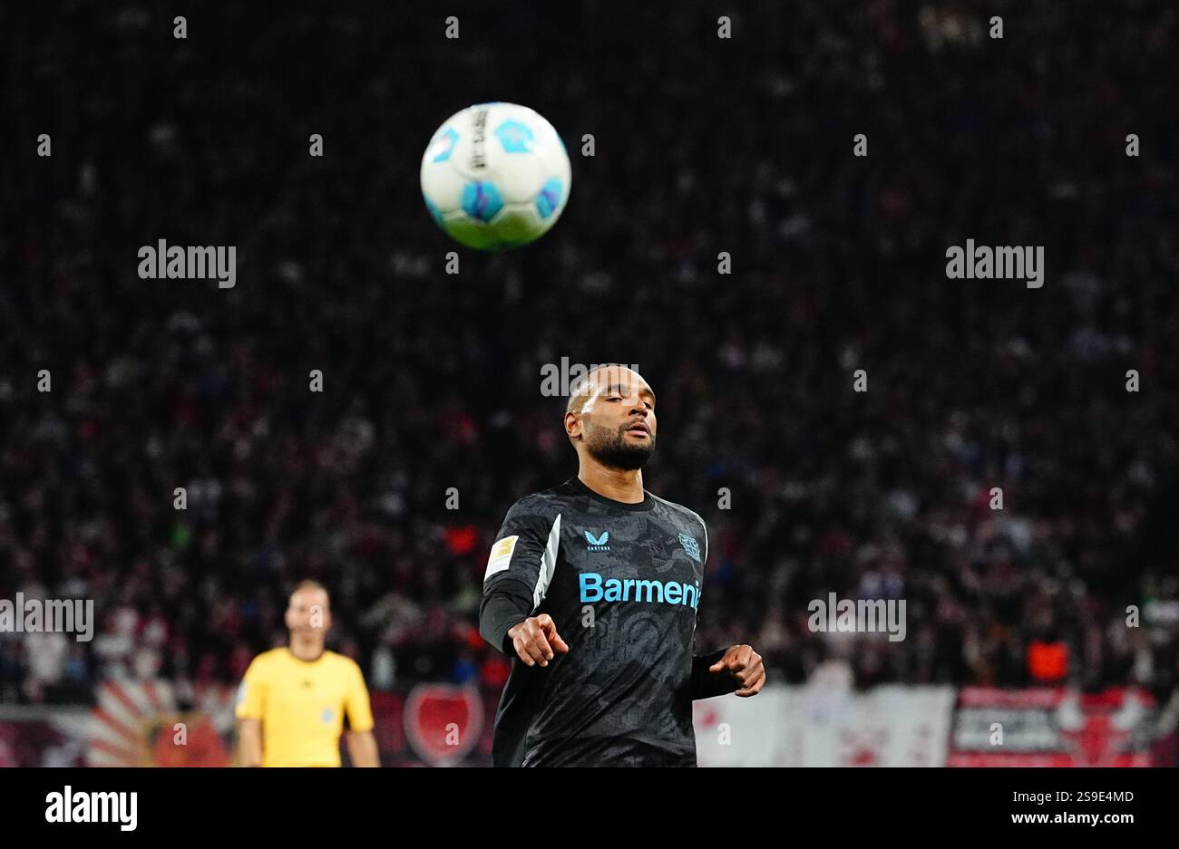 January 25 2025: Jonathan Tah (Bayer Leverkusen) looks on during a 1 ...