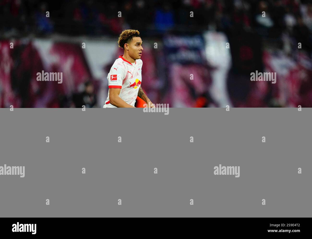 January 25 2025: Amadou Haidara (RB Leipzig) controls the ball during a ...