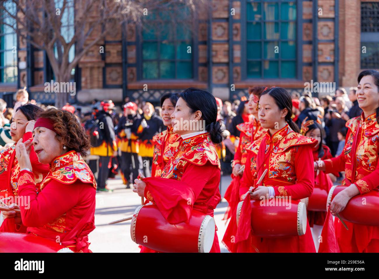 Barcelona - Spain, 25 January 2025: Chinese New Year celebration with ...