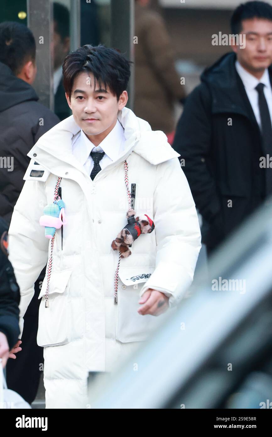 Chinese singer, songwriter and actor Su Xing appears in Beijing, China ...