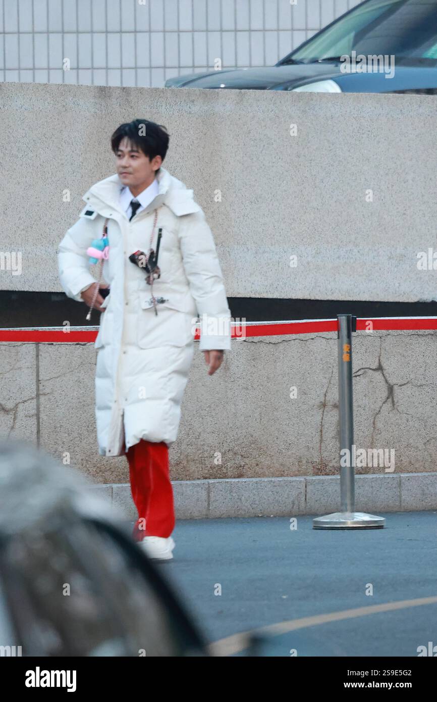 Chinese singer, songwriter and actor Su Xing appears in Beijing, China ...