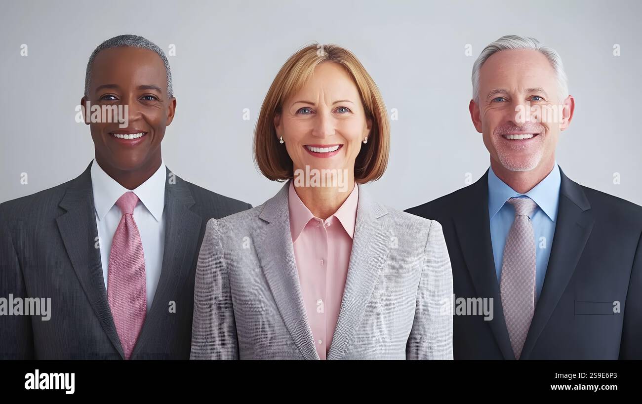A group of professional business leaders,including middle-aged and ...