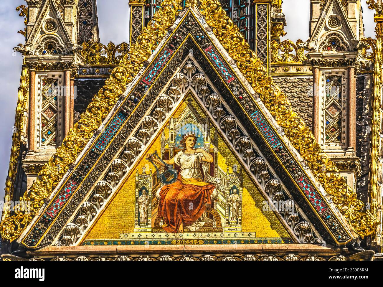 Poetry Mosaic Goddess Prince Albert Memorial Kensington London England ...