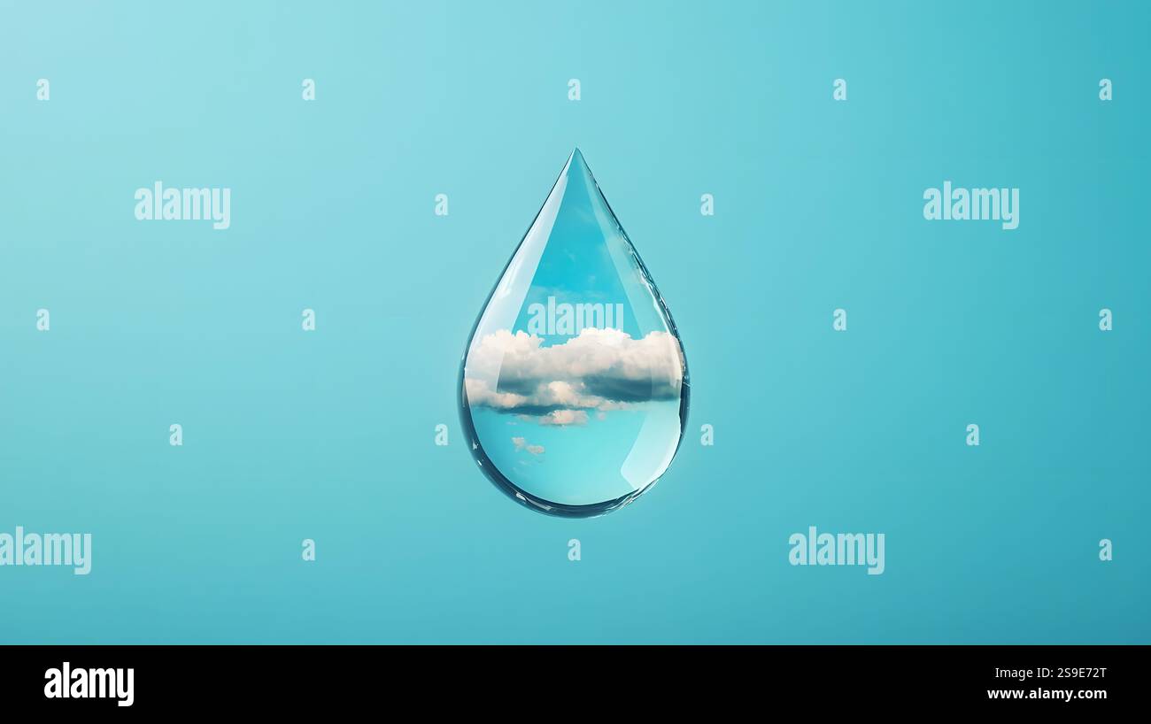 Iconic droplet design that visually represents the duality of clear ...