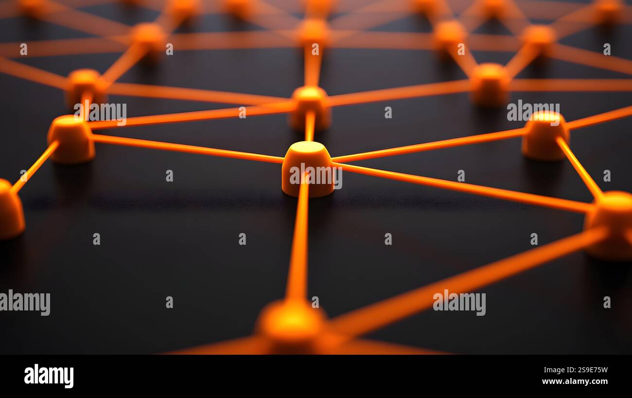 Abstract Concept Of An Interconnected Network Representing The Mapping Of Reliability Among