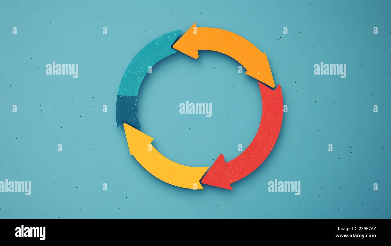 of a circular trust loop with arrows depicting mutual reliability,continuous trust cycle,and ...