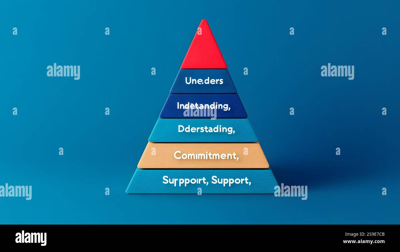Conceptual of a Trust-Building Pyramid with Layers Representing ...
