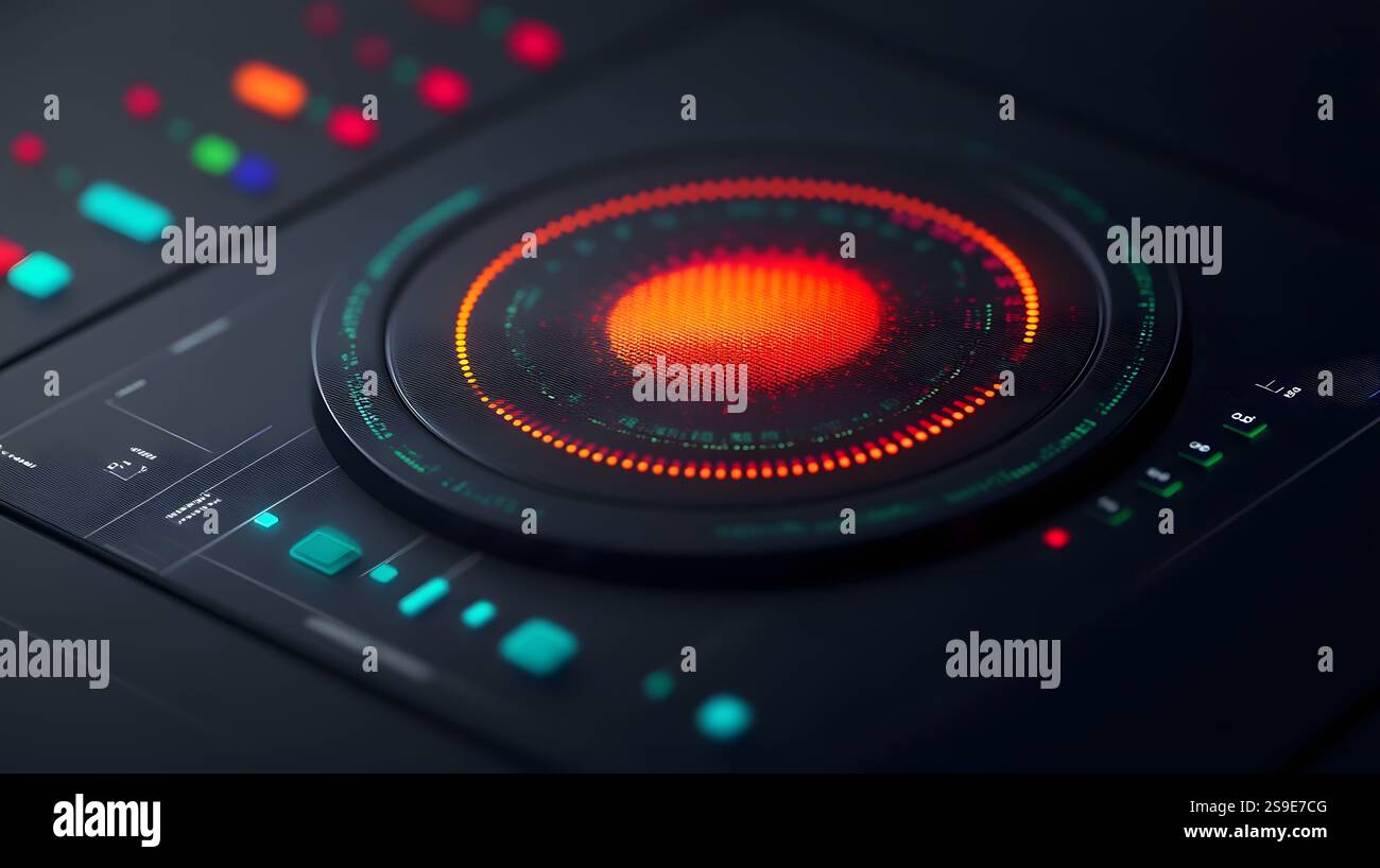Futuristic trust mapping interface with holographic visuals and ...