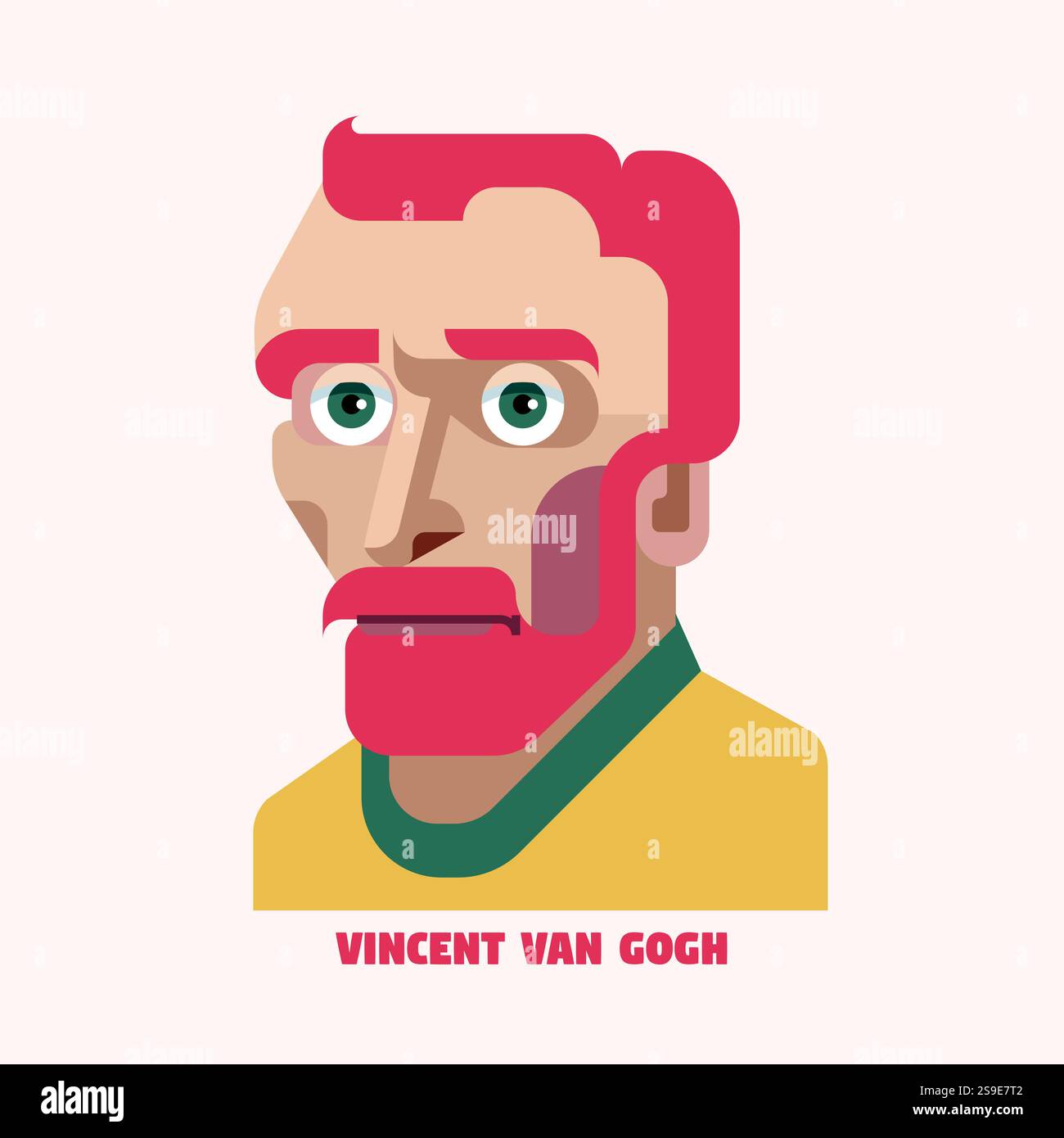 Portrait artist self vincent Stock Vector Images - Alamy