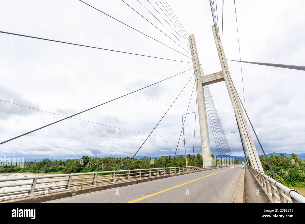 The Diosdado Macapagal Bridge spanning the length of the Agusan River ...