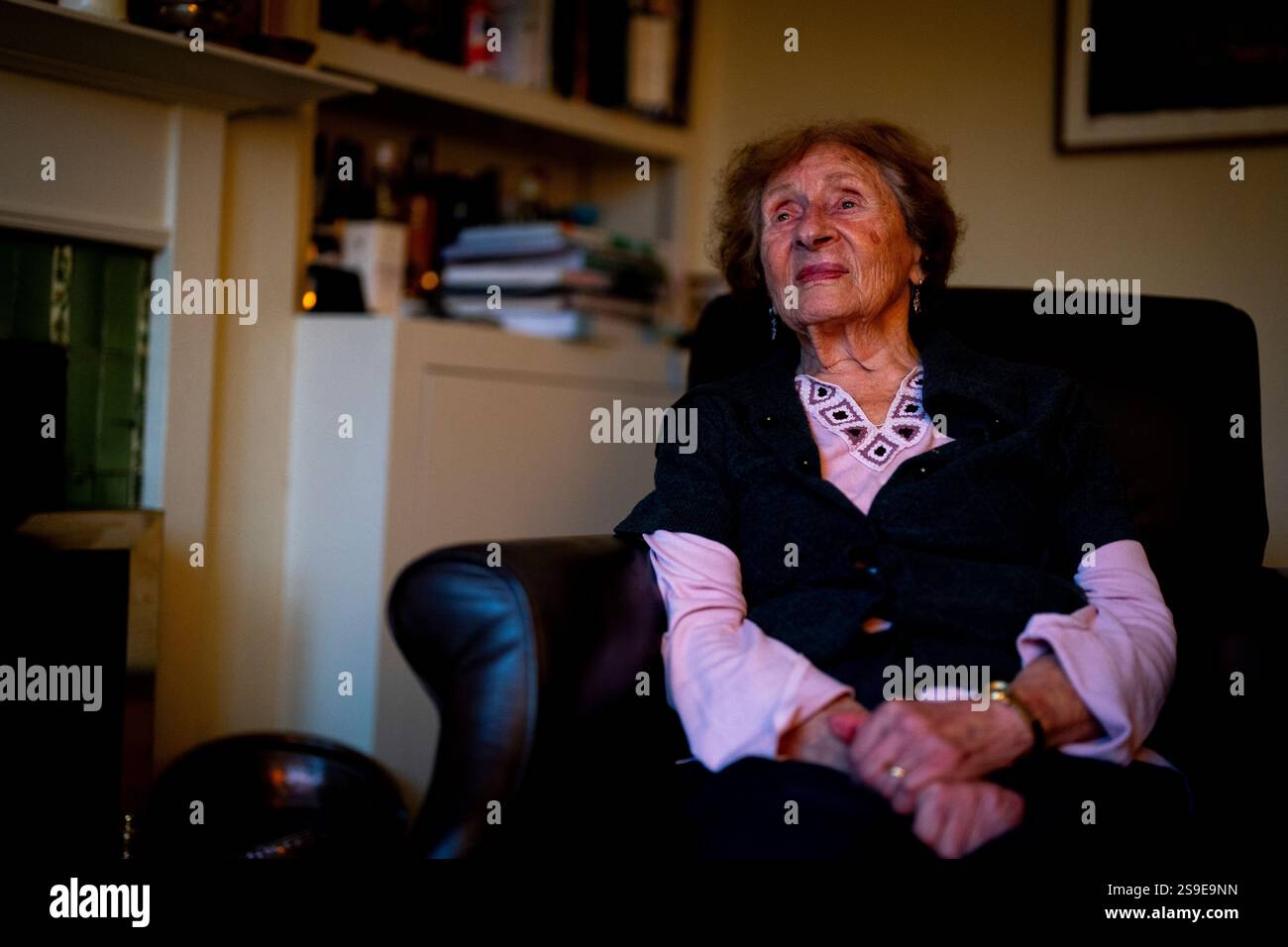Holocaust survivor Susan Pollack poses for portraits in her north ...