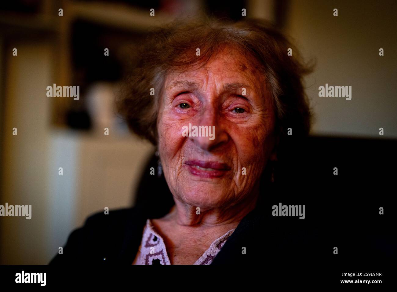Holocaust survivor Susan Pollack poses for portraits in her north ...