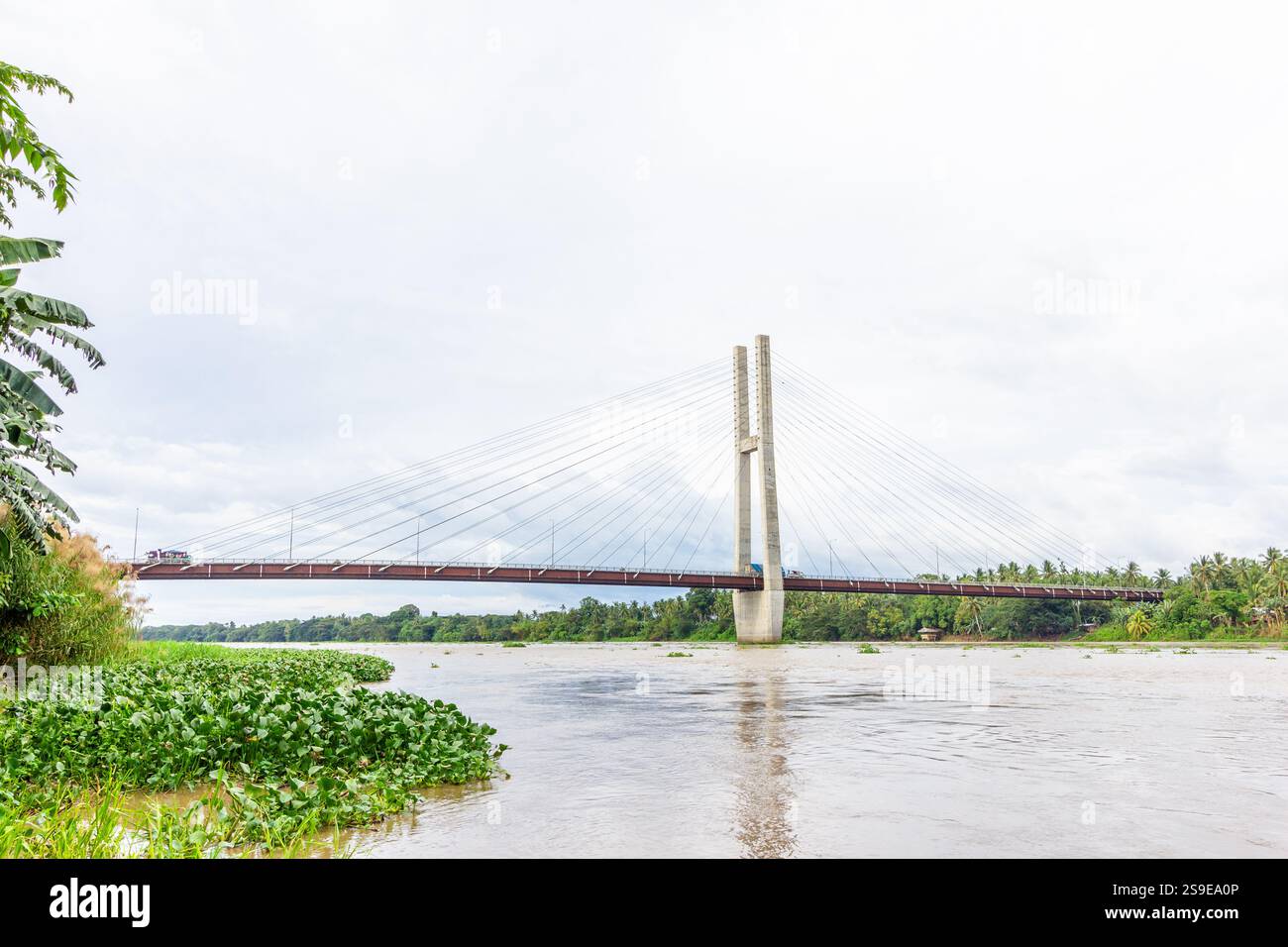 The Diosdado Macapagal Bridge spanning the length of the Agusan River ...