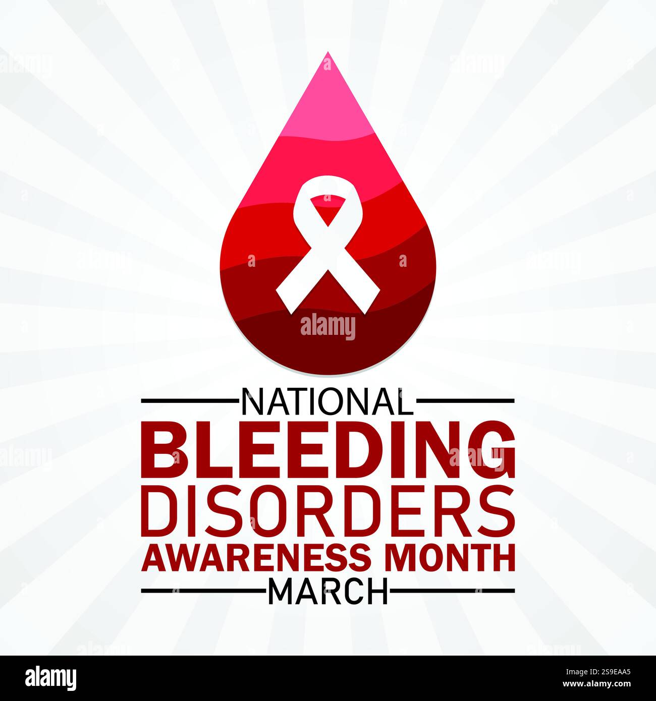National Bleeding Disorders Awareness Month Vector illustration. March ...