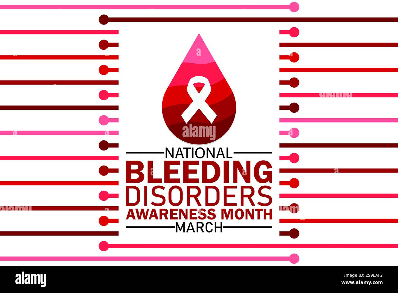 National Bleeding Disorders Awareness Month. March. Holiday concept ...