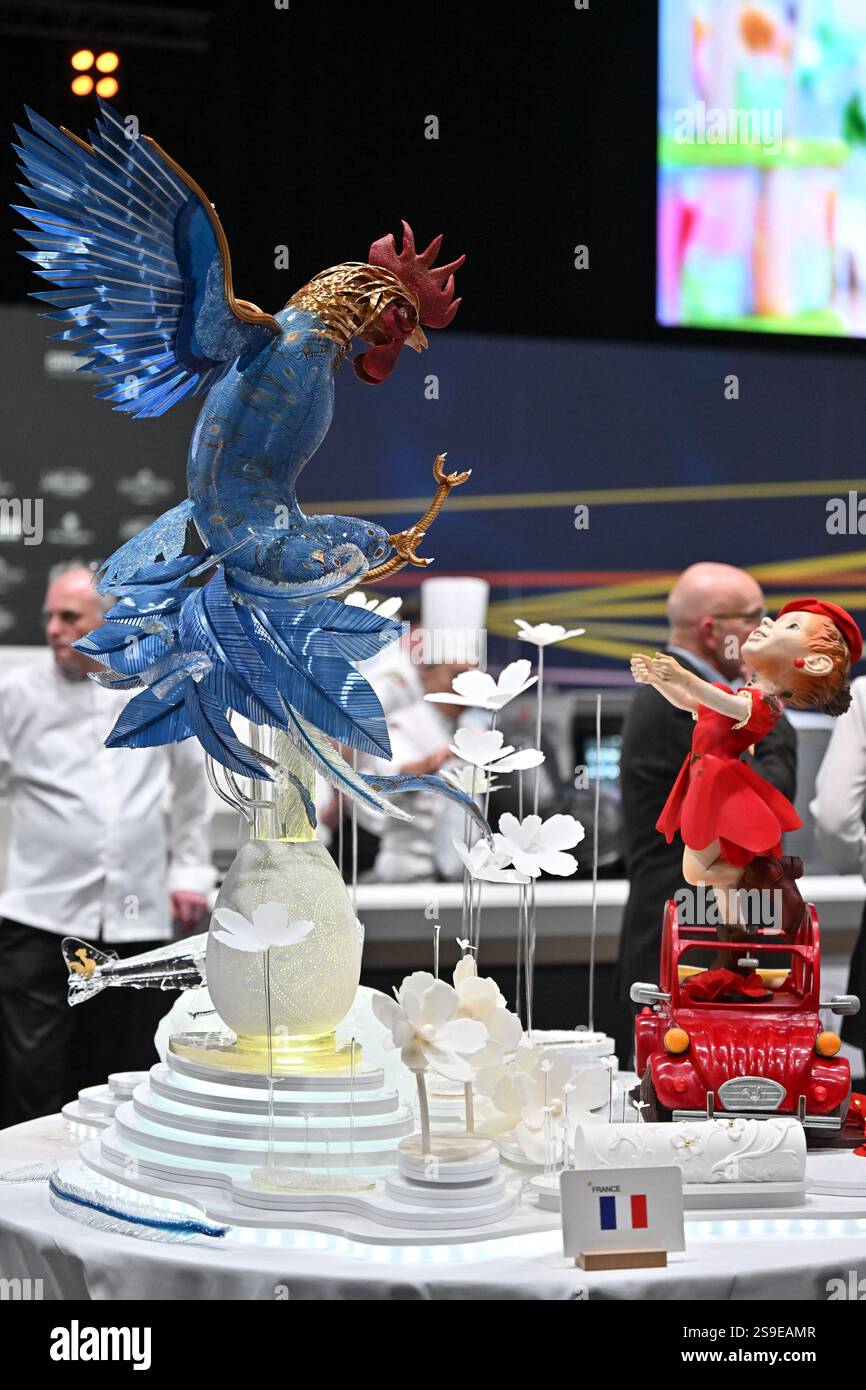 Pastry of Team France during the Pastry World Cup ahead of SIRHA in ...