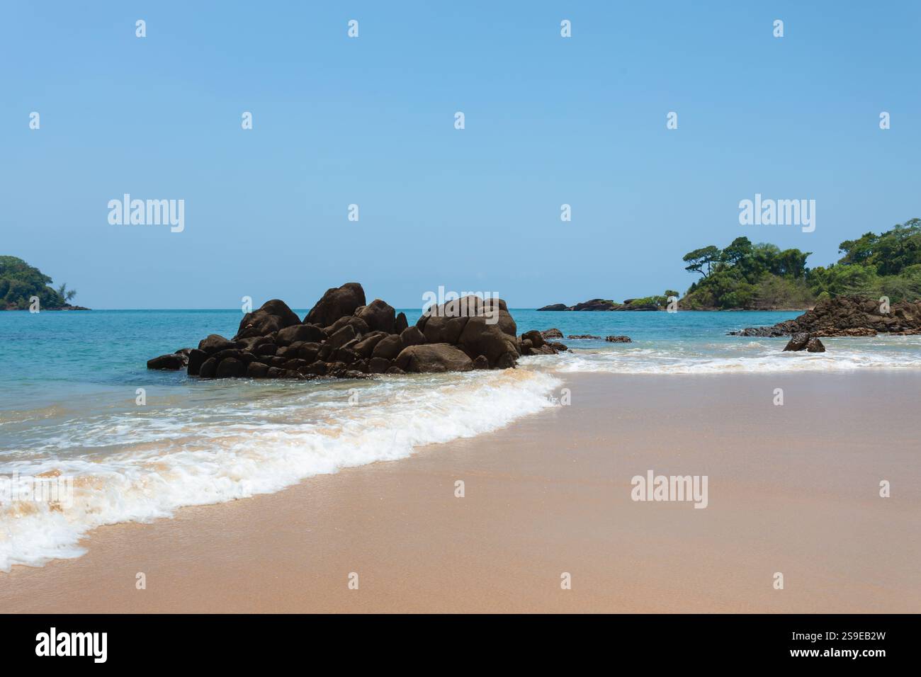 The beauty and tranquility on the beach of Koh Phra Thong, the largest island in Phang Nga ...