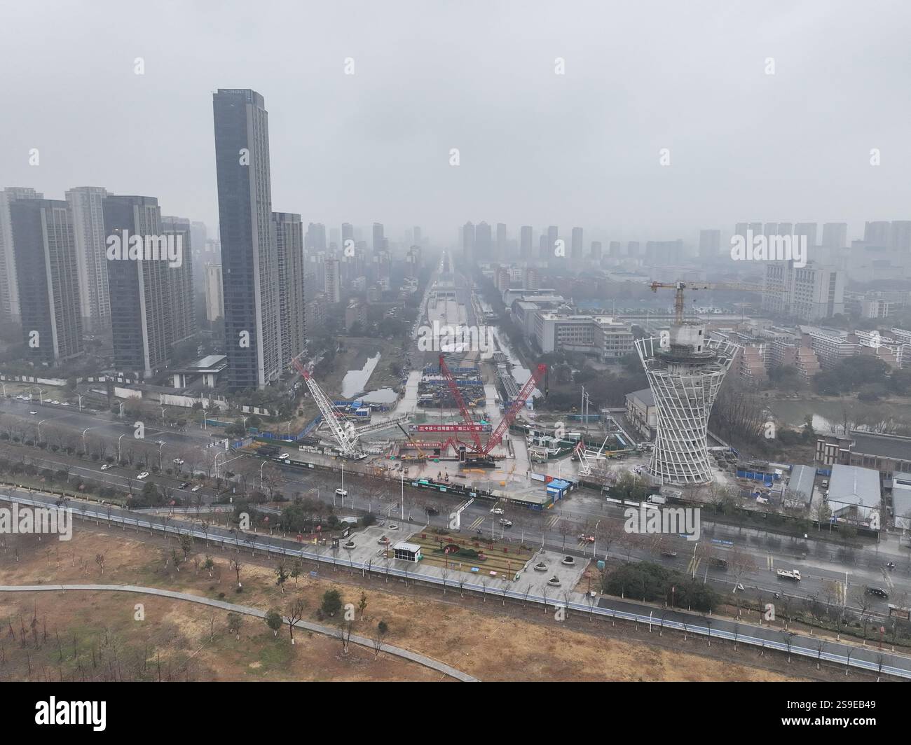 WUHU, CHINA - JANUARY 26, 2025 - The shield machine arrives at the ...
